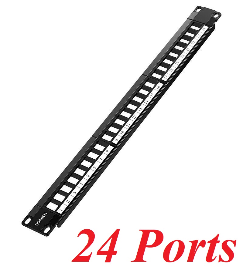 Ugreen 80445 24 ports Cat5E & Cat6 Utp Ethernet Cable Rack NW154 10080445