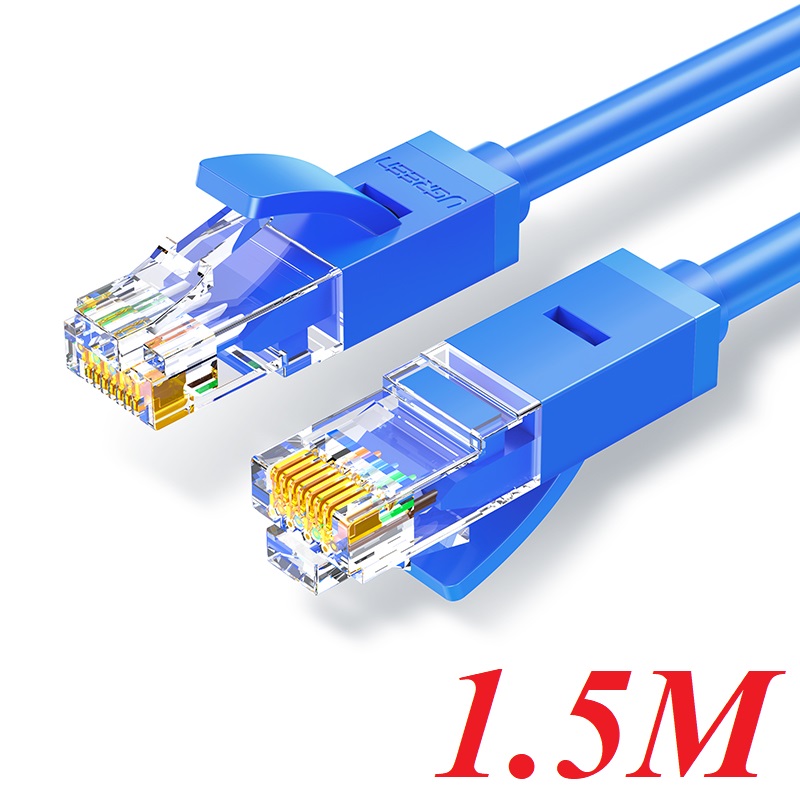Ugreen 15997 1.5m Cat6 UTP Lan gigabits 1000mbps Cable 26AWG Blue NW102 ...