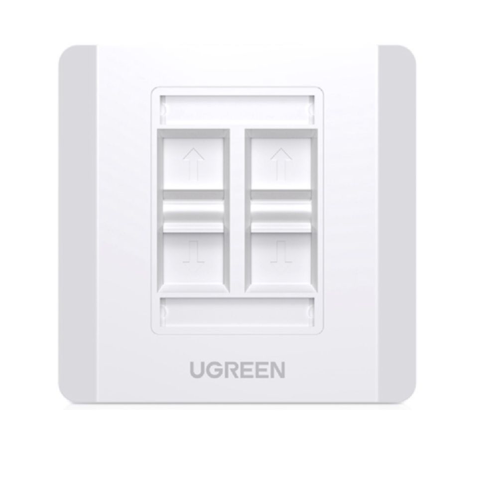 Ugreen 80443 1 pcs Quadruple - 4 Port Wall Plate for rj45 and rj11 ...