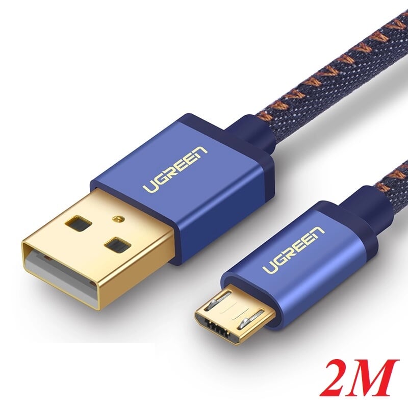 Ugreen 40399 - Micro USB 2.0 Data cable Army Green - Xanh Dương - 2M ...