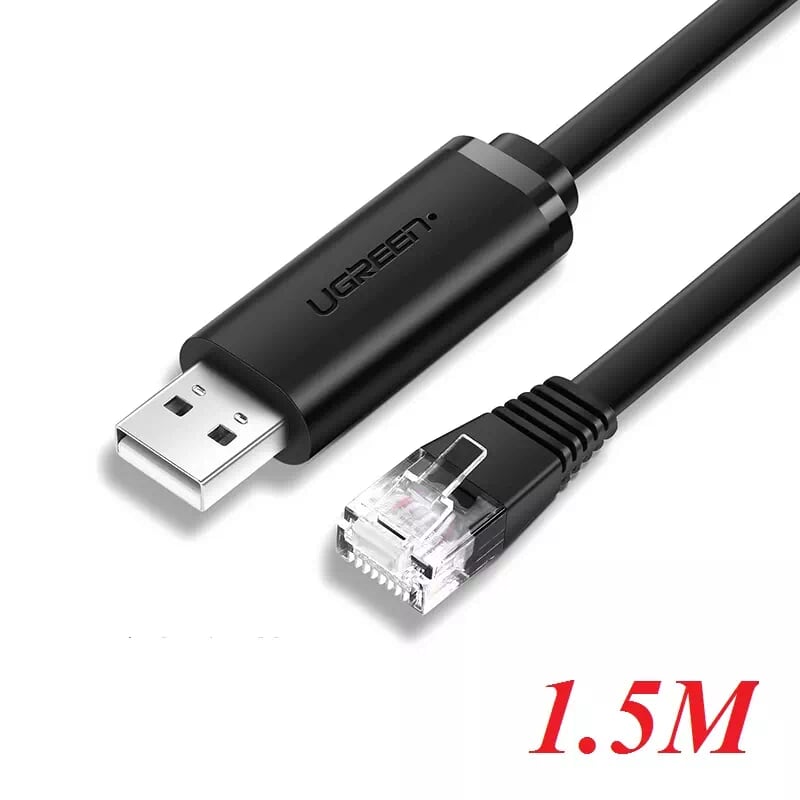 Ugreen 50773 - USB to RJ45 Console Cable - Black 1.5m - CM204