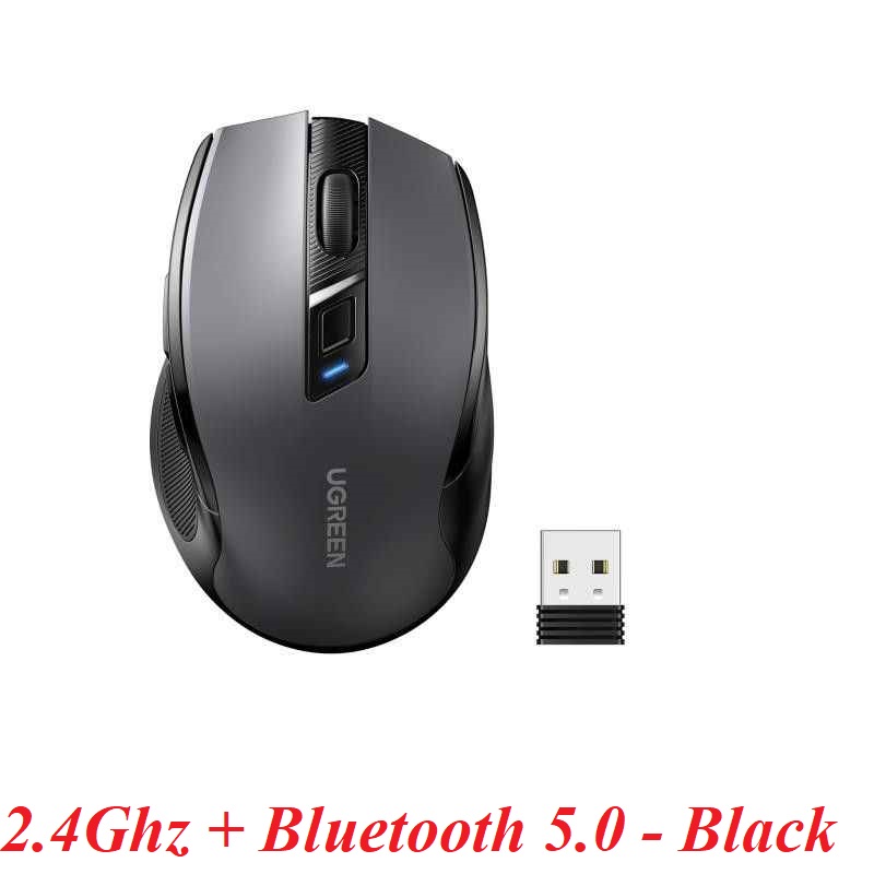 Ugreen 90855 4000dpi 2.4Ghz Wireless + Bluetooth Ergonomic Mouse AA ...