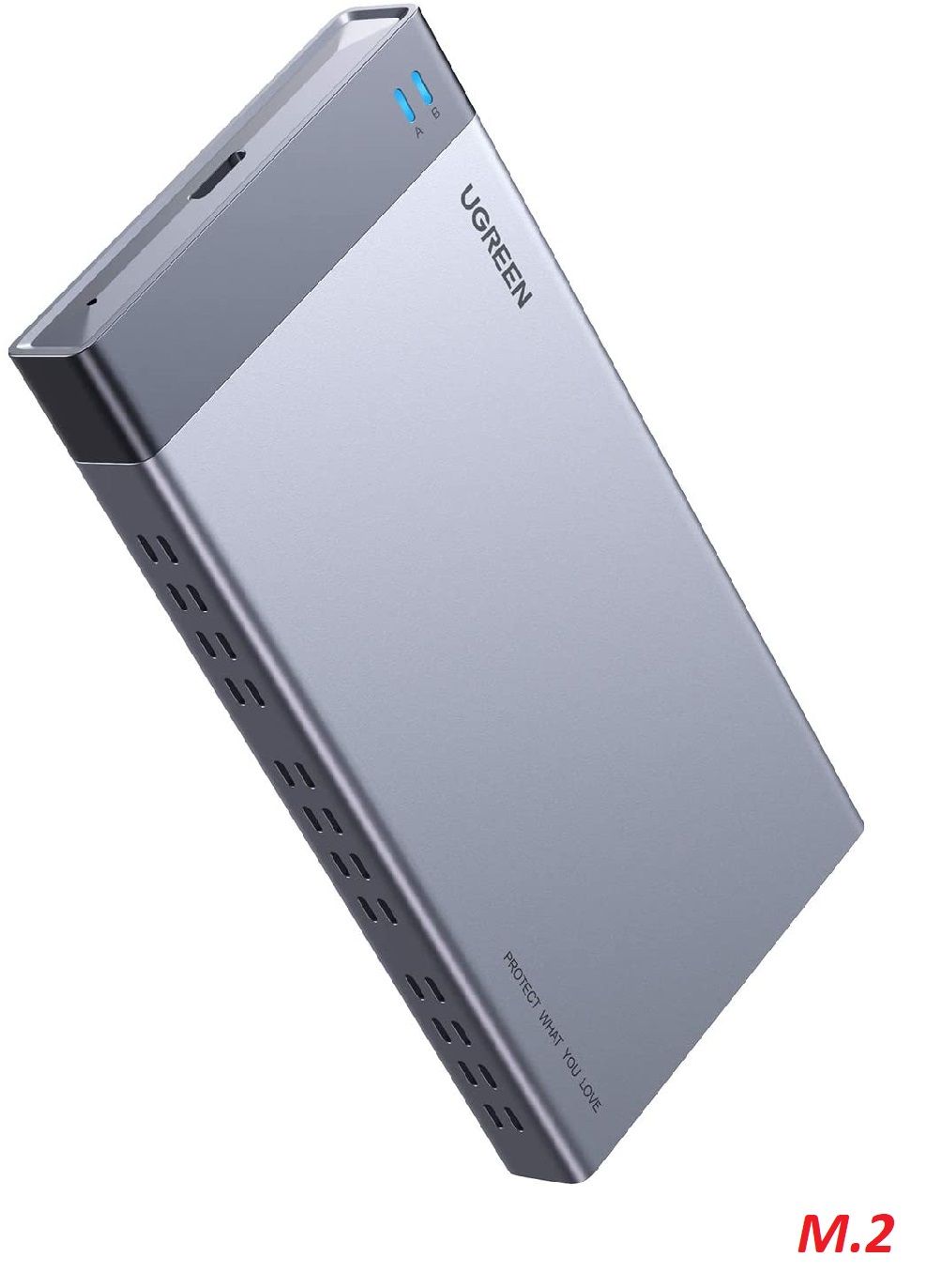 Ugreen 70534 B KEY 6Gbps M.2 SATA Dual Bay Raid Enclosure CM299 10070534